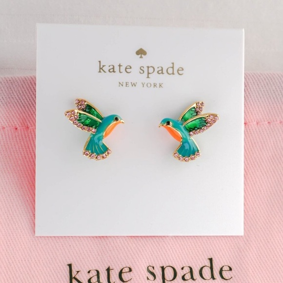 kate spade | Jewelry | Nwt Kate Spade Hummingbird Rhinestone Earrings ...